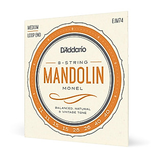 D'Addario Mandolin Monel Set, Medium, 11-40 (EJM74)