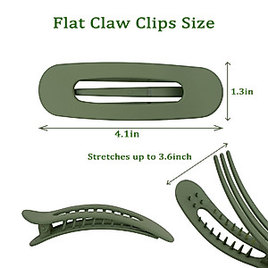 7 Pack Flat Hair Clips, Matte Flat Claw Clips for Women,Non-slip Large Hair Clips for Thick or Thin Hair,French duck billed hair clips,Alligator Hair Clips for Styling