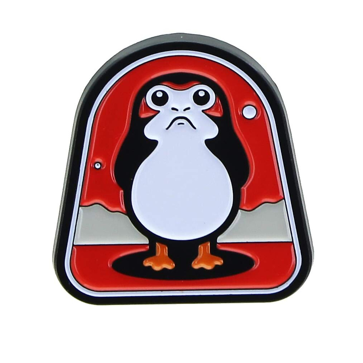 Star Wars: The Last Jedi Porg (Red Background) Enamel Collector Pin