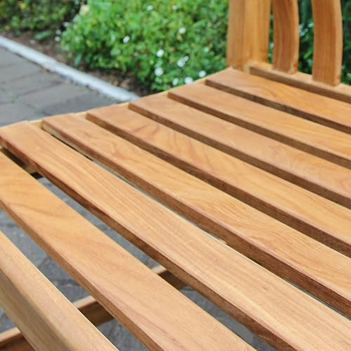 Cambridge Casual Outdoor Garden Bench for Patio Furniture, 4-Foot, Arie/Natural Teak