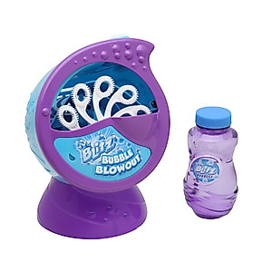 Blitz Kids Bubble Machine w/Non Toxic Soap Solution (1 Bubble Toy) Portable Battery Powered Bubble Maker Toys. Automatic Bubble Blower. Super Fun Outdoor Preschool Games & Activity. 1570-1p