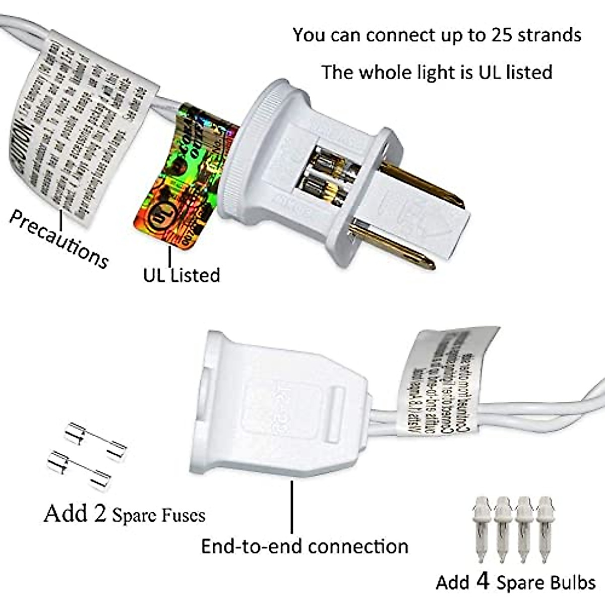 8.5Ft Palm Tree String Lights Outdoor, Waterproof Patio Palm Tree Lights String with 10 Mini Incandescent Lights, Summer Beach Theme String Lights for Indoor Bedroom Christmas Party Decor, White Wire
