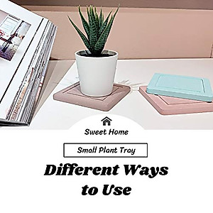 Sunny Eli Diatomite Cup Coaster Mat 2 Pack, Coasters for Drinks, Diatomite Cup Holder Mat, Coasters, Fast Water Absorbent Coasters, Self-Dry Diatomaceous Cup Holder, Small Plant Tray (Desert Mauve)