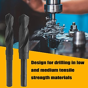 Utoolmart Reduced Shank Drill Bit 20.5mm High Speed Steel HSS 9341 Black Oxide with Straight Shank 1pcs