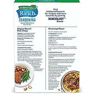 Hidden Valley Original Ranch Salad Dressing & Seasoning Mix, Gluten Free, Keto-Friendly - 4 Packets (Package May Vary)