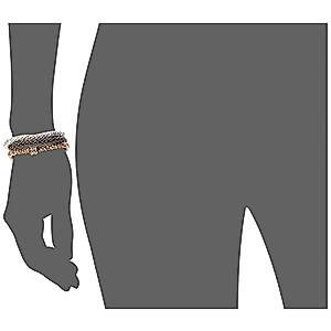 NINE WEST Women's Tri Tone Stretch Bracelet 3 Piece Set