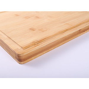 Daisy's Findings Wooden Cutting Boards For Kitchen - Bamboo Cutting Board with Grooves - Chopping Boards for Meat, Vegetables, Fruits - Ideal for Charcuteries or Cheese Boards - Large, Thick Board