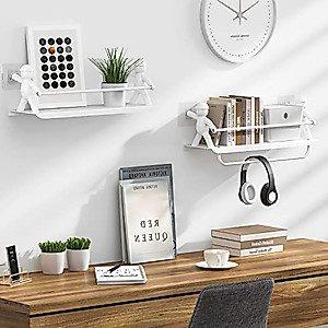 Shower Caddy Organizer Shelf Basket With Towel Rack,DUSASA No Drilling Traceless Adhesive Bathroom Shelf Storage Organizer for Bathroom,Lavatory,Washroom, Restroom,Shower,Toilet,Kitchen-2 Pack (White)