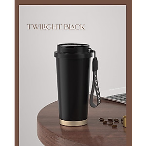 Stay Cool and Stylish with our Stainless Steel Iced Coffee Cup - 17.9oz, Red -Ceramic Inner Lining Includes Lid and Straw!