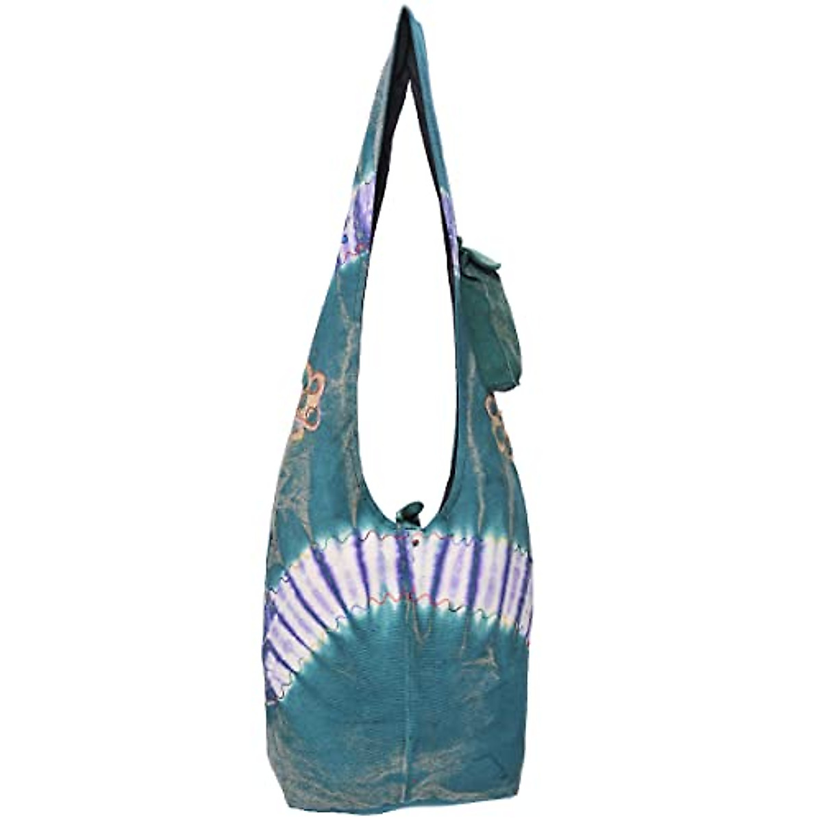 THE COLLECTION ROYAL Hobo Crossbody Bags for Women, Boho Purse, Boho Bag | Hippie Bag, Indie Tote Bag, Cloth Purse for Women (GrnTiePeace)