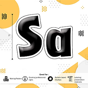 Barker Creek Letter Pop-Outs, 2" Black Tie Affair, Multicolor Designer Letters for Bulletin Boards, Breakrooms, Reception Areas, Signs, Displays, and More! 2", 676 Characters per Set (1905)