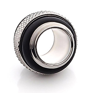 Bitspower G1/4" 5mm Male to Male Fitting, Black Sparkle, 4-Pack