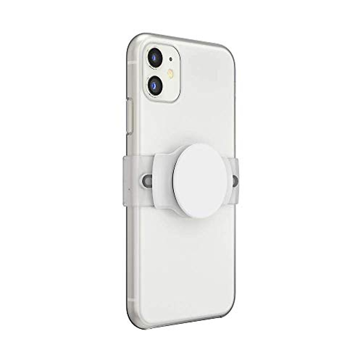 PopSockets Phone Grip Slide for Phones and Cases, Sliding Phone Grip with Expanding Kickstand - White