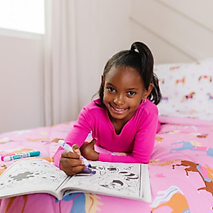 Wildkin 100% Cotton 7 Pc Full Bed-in-A-Bag for Boys & Girls, Bedding Set Includes Comforter, Flat Sheet, Fitted Sheet, Two Pillowcases and Shams, Bed Set for Cozy Cuddles (Horses)