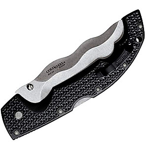 Cold Steel Voyager Series Folding Knife with Tri-Ad Lock and Pocket Clip, Kris, XL