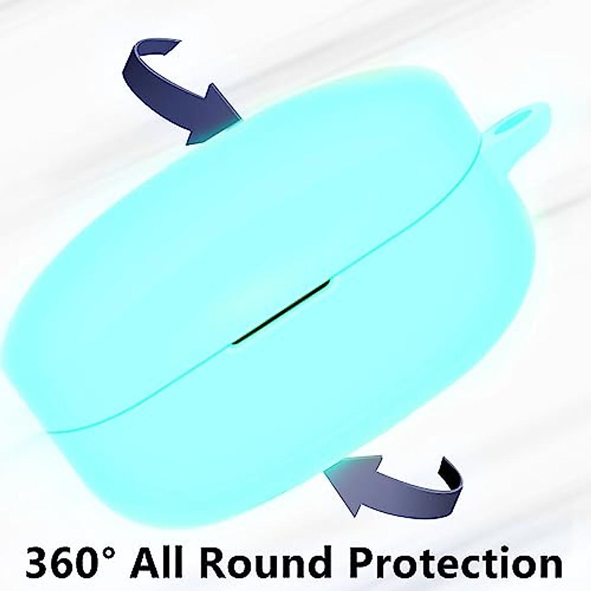 Sony WF-1000XM4 Case Cover, Soft Silicone Protective Case Skin Night Glow for Sony WF-1000XM4, Shockproof, Luminous Earbuds Case with Keychain, Glow in Dark, Wireless Charging