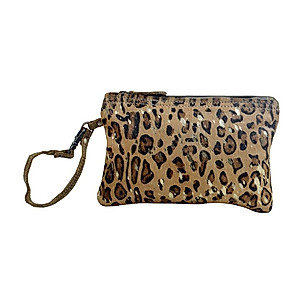 Myra Bag Slick Cowhide Pouch Upcycled Cowhide & Leather S-2827