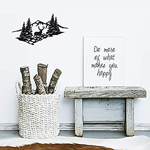 Mule Deer Mountain Scene | Laser Cut Metal Wall Art Sign for Home, Cabin, and Garage Decor | High Country Décor