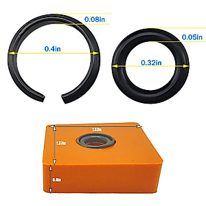 (10 Sets) 3/8" Impact Wrench Retaining Rings Clip with O-Ring, Compatible with Milwaukee Electric/Pneumatic Impact Cordless Wrench, Retainer Ring Anvil Install Tool Included