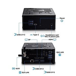 WEIDIAN Mini Complete PC, Mini PC Windows 11 Pro, Core i9-10980HK 64GB DDR4 RAM 512GB NVME SSD 1TB HDD,Mini Computer Windows 11, Micro PC, Micro Computer Support Dual Display, 4K HD, BT5.2 and WiFi6