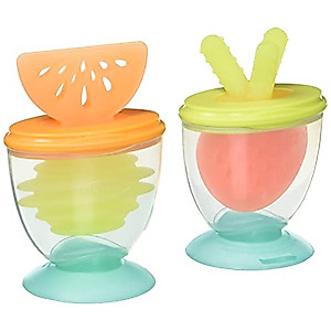 Infantino 3-in-1 Teethe, Taste & Take-Along Teethers - Combo Strawberry & Orange - BPA-Free - Soothe Sore Gums - for Infants 3M+