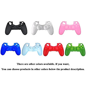 OSTENT Protective Silicone Gel Soft Case Cover Pouch Sleeve for Sony PlayStation 4 PS4 Controller Color Light Blue