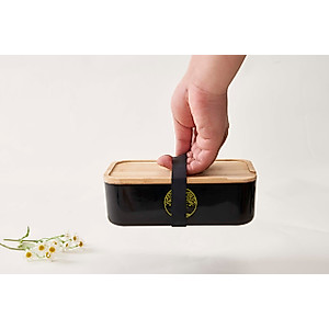 Misecrisa Stash Box with rolling tray - Air-Tight Storage Stash Box with Bamboo Tray - Portable Decorative Box for Herbs (8inch)