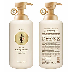 Daeng Gi Meo Ri - Ki Gold Ginseng Blossom Treatment, No Silicone, For Glossy and Elastic Hair, Deeply Hydrating and Moisturizing, 710ml