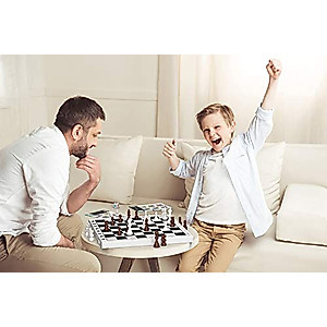 Fun Family Chess Set for Kids & Adults - Wooden Board Game for Learning Chess