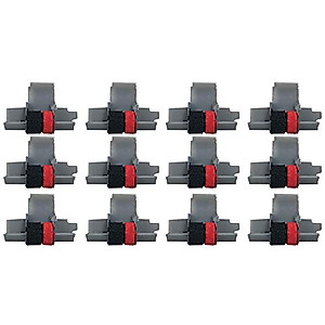 IR-40T Ink Roller, Black and Red Compatible with Canon P23-DH V Calculator, Casio HR-100TM, HR-150TM (12 Pack)