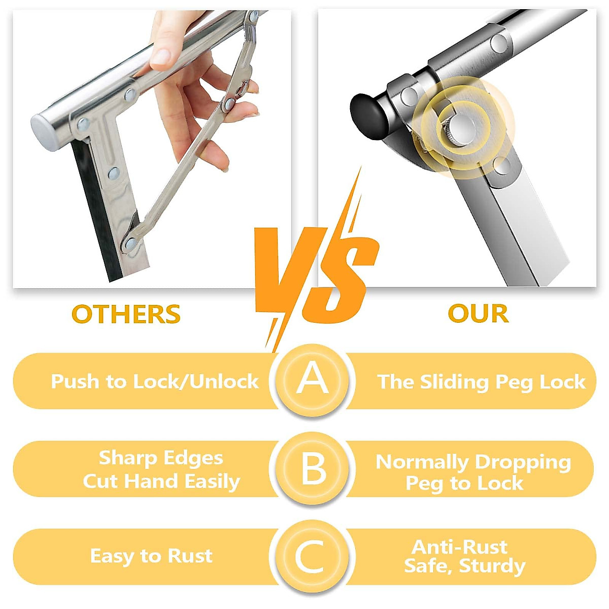 URYAN 79 Inches Stainless Steel Clothes Drying Rack, Heavy Duty Laundry Drying Rack Folding Indoor Outdoor, Portable Drying Rack Clothing, Free-Standing Laundry Stand with 20 Windproof Hooks