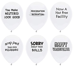 ROFLmart Funny Vasectomy Party Decorations Balloons