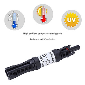 Solar PV Connector IP67 Waterproof Dustproof High Temperature Resistance, DC1500V for Photovoltaic Panels (7A)