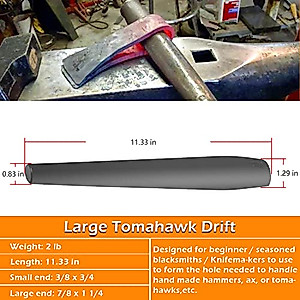 Blacksmith Drift Kit Blacksmith Hammer Eye Drift Tool Set Includes Knifemakers Tomahawk, Large Hammer and Mouse Axe Drift, Blacksmith Forging Tools, 3PCS