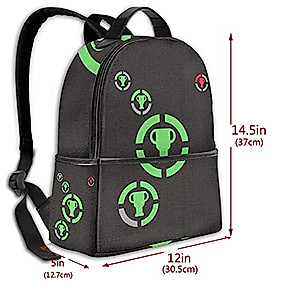 Woidxzxza Game Theory Level Official Logo Gift Idea For Game Nerds School Bag Student Backpack Lightweight Cycling Travel Bag Outdoor Backpack For Boys Girls, One Size