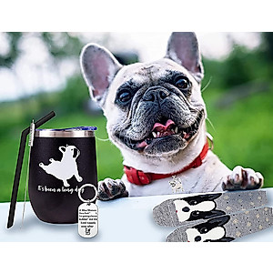 EBE EmmasbyEmma French Bulldog Gifts for Women, Frenchie Lovers Gifts for Women, French Bulldog Yoga, Frenchie Gifts for Women, French Bulldog Lover Gifts, French Bulldog Tumbler