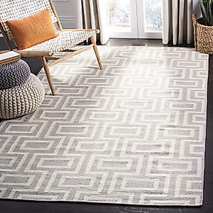 SAFAVIEH Dhurries Collection 8' x 10' Grey/Ivory DHU562B Handmade Flatweave Premium Wool Area Rug