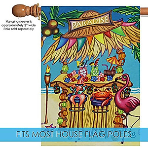 Toland Home Garden Tiki Beach Bar 28 x 40-Inch Decorative USA-Produced House Flag