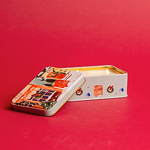 Paddywax Holiday Candles Small 2-Wick Scented Soy Wax Candle in Tin, 5-Ounce, Sweet Orange + Fir