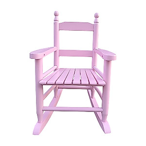 Goujxcy Kids Rocking Chair, Toddler Rocking Chair, Childrens Rocking Chair with Classic Rocker and Hardwood Construction, for Boys, Girls, Nursery, Indoor, Outdoor, Living Rooms, Bedrooms (Pink)