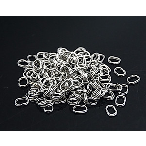 HTHYLURE 100Pcs Fishing Split Rings Stainless Steel Fishing Oval Split Rings Swivel Snap Carp Fishing Tackle Chain Connector Heavy Duty Split Rings Size Wire Diameter 0.6mm 0.7mm