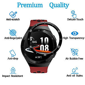KELOLIN Screen Protector for HUAWEI Watch GT 2e, Easy to Install [3 Pack] 3D Curved Edge Anti-Scratch Anti-Fingerprint HD Ultra Shatterproof Flexible Protector Compatible with HUAWEI Watch GT 2e