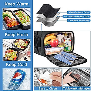 17 Inch Laptop Backpack, TSA Large Travel Backpack with Lunch Box, Anti-Theft Work Business Carry On, 17 Inch Messenger Bag for Men, Large Laptop Briefcase Lightweight Unisex Crossbody Should bag