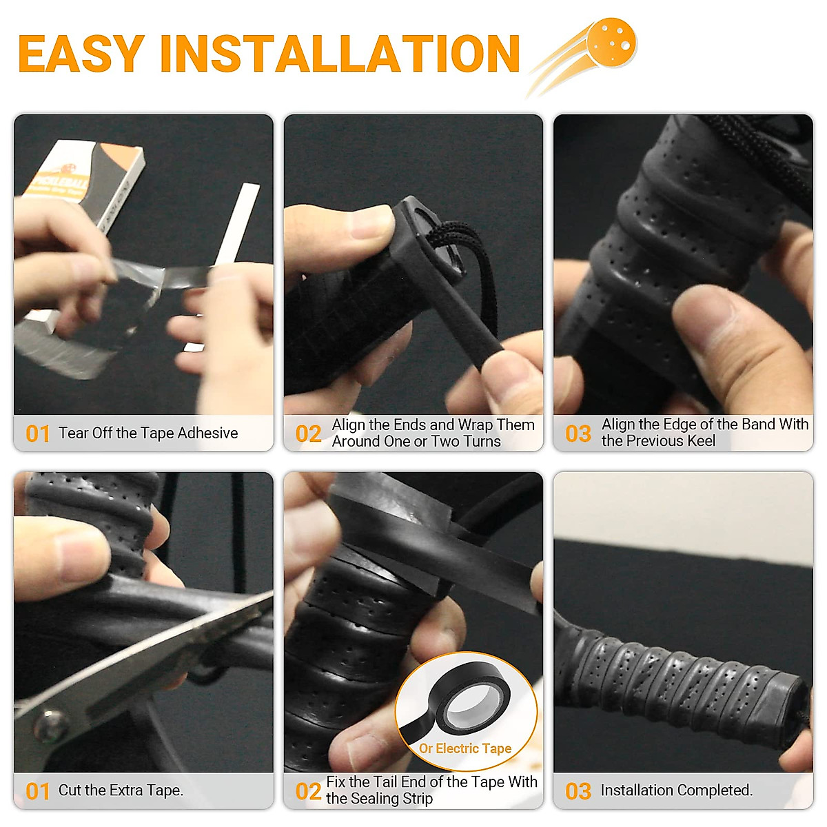 2-Packs Pickleball Paddle Grip Tape with Raised Ridge, Replacement Pickleball Overgrip Wrap for Sweat Absorption&Anti-Slip, Universal Pickle Ball Sport Accessories (Black)