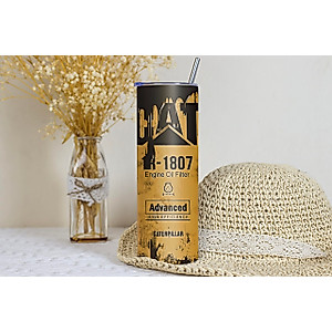 Caterpillar 1R-1807 Advanced High Efficiency Engine Oil Filter, Black and Yellow