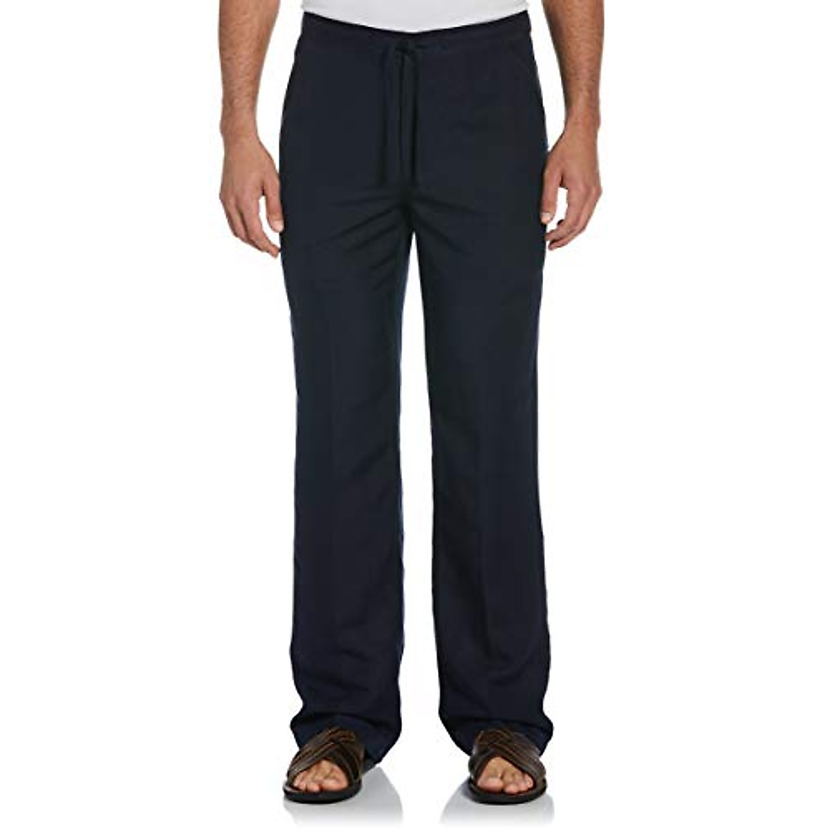 Cubavera Men's Linen-Blend Pants with Drawstring (Size Small - 5X Big & Tall), 2X/30" Inseam, Dress Blues Navy