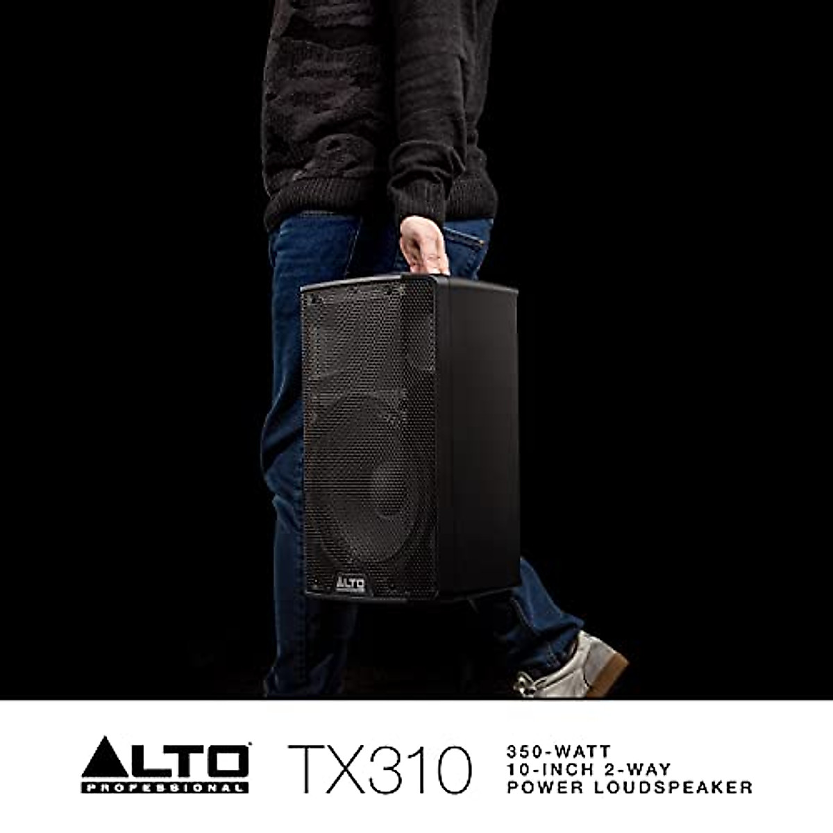 ALTO TX310 – 350W Active PA Speaker with 10" Woofer for Mobile DJ and Musicians, Small Venues, Ceremonies and Sports Events, Black