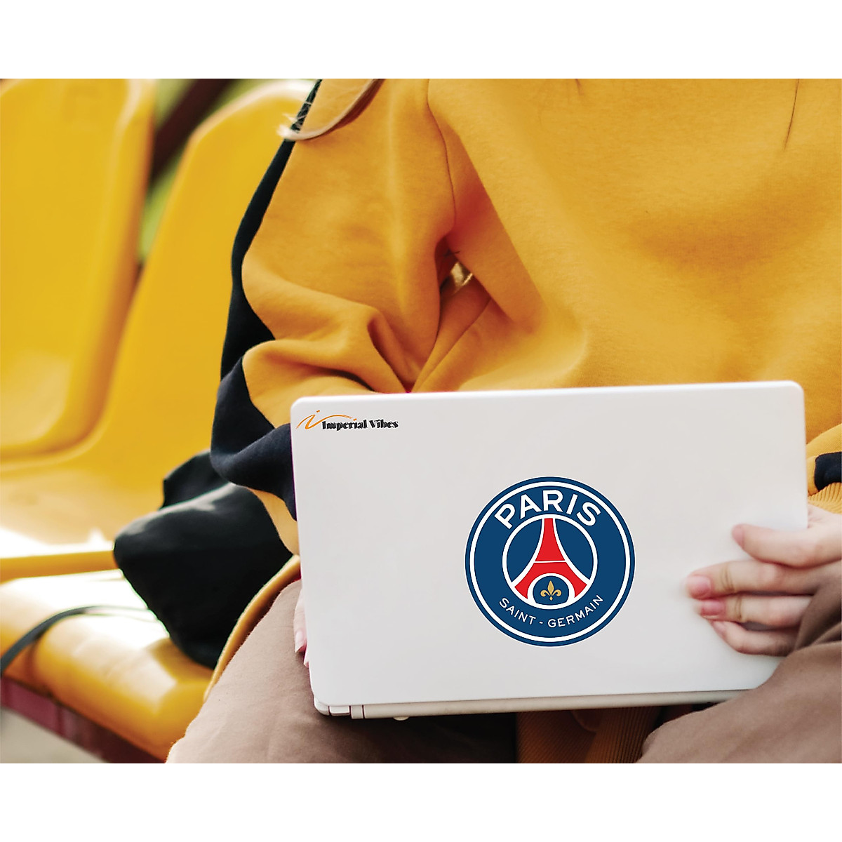 IMPERIAL VIBES – Paris St Germain Sticker – Vinyl Decal for Car, Truck, and Van – Removable Indoor & Outdoor Use for Laptop Sticker – Waterproof Decal for Window and Travel Bag – (Pack of 2) Imp 36