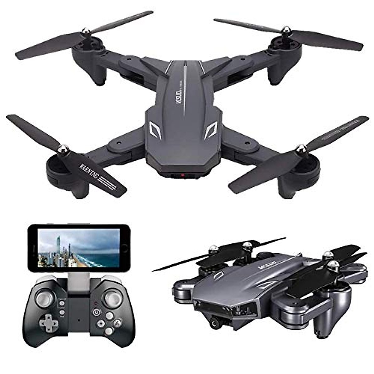VISUO XS816 4k Drone with Camera Live Video, Teeggi WiFi FPV RC Quadcopter with 4k Camera Foldable Drone for Beginners - Altitude Hold Headless Mode One Key Off/Landing APP Control Long Flight Time