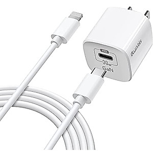 iPad Charger Fast Charging [MFi Certified], Quntis 30W GaN Quick Charger for iPhone iPad with 6.6FT USB C to Lightning Cable Compatible for iPad Pro/iPad Air/iPhone 14/14 Pro/14 Pro Max/13/12/11/XS